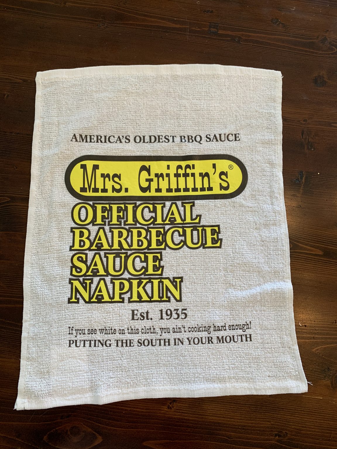 Mrs. Griffins Official BBQ Napkin! - Mrs Griffin's BBQ